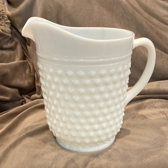 Milk Glass | Dining | Vintage Milk Glass Hob Knob Pitcher | Poshmark